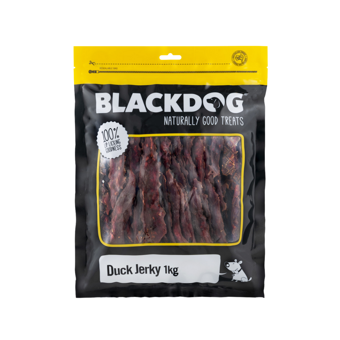 Black Dog Duck Jerky 1kg | Premium Dog Treats AU – Pet Bites