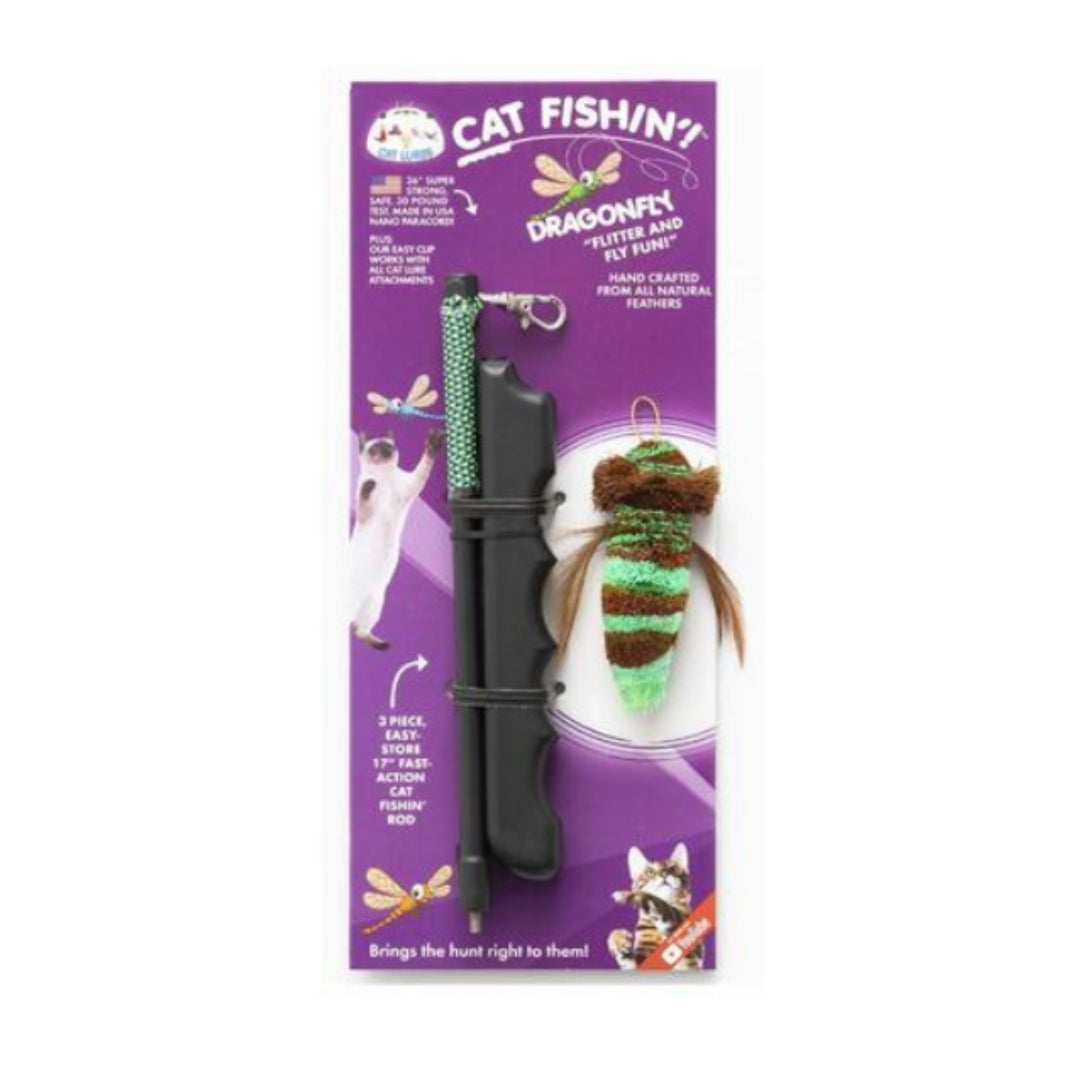 CAT LURES CAT FISHIN ROD TEASER - DRAGONFLY – Pet Bites