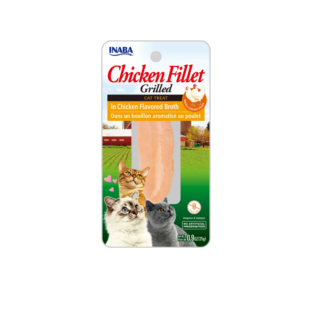 INABA CAT GRILLED CHKN FILLET IN CHICKEN BROTH 15G 6PK (OM6)