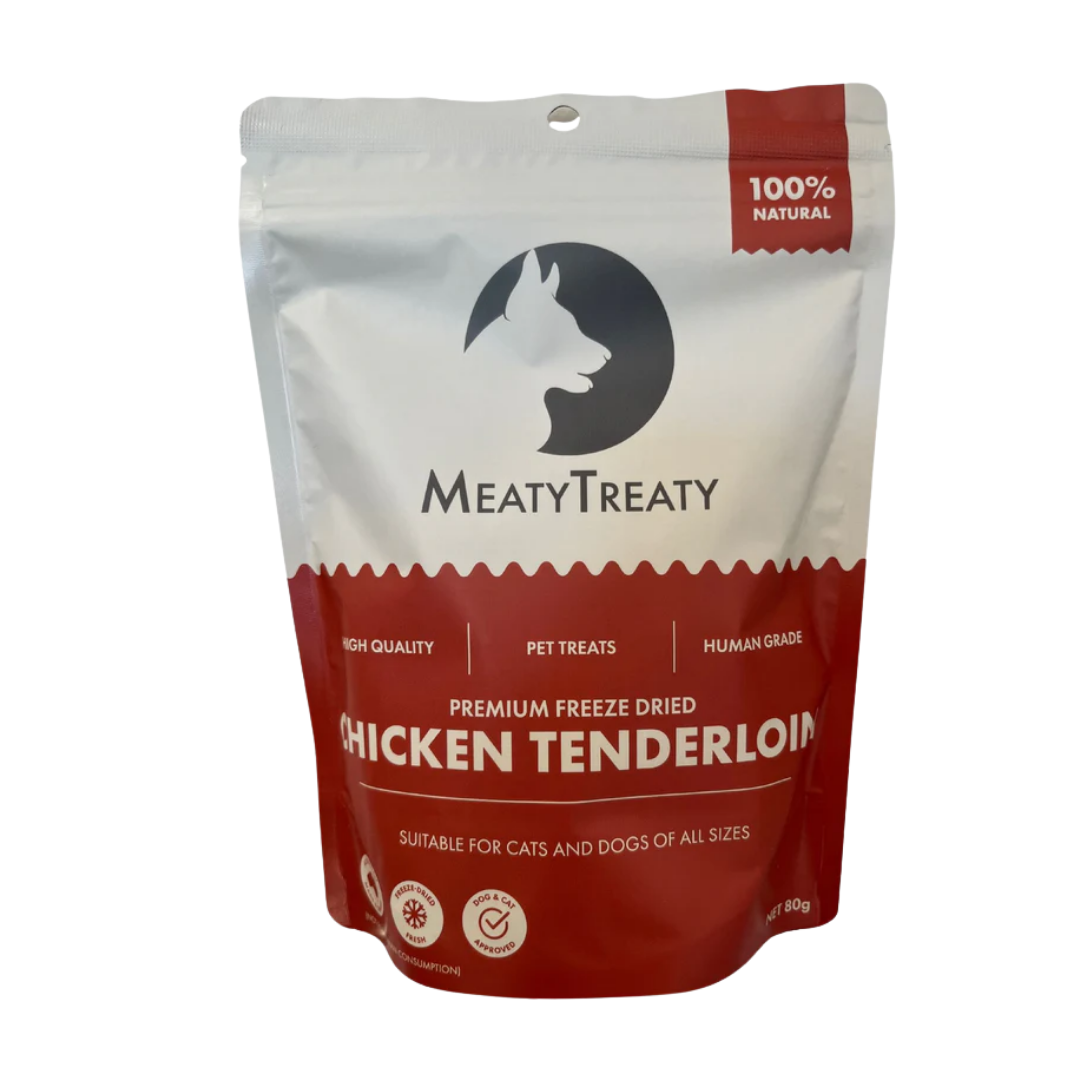 Meaty Treaty Freeze Dried Chicken Tenderloins 80g | Pet Bites