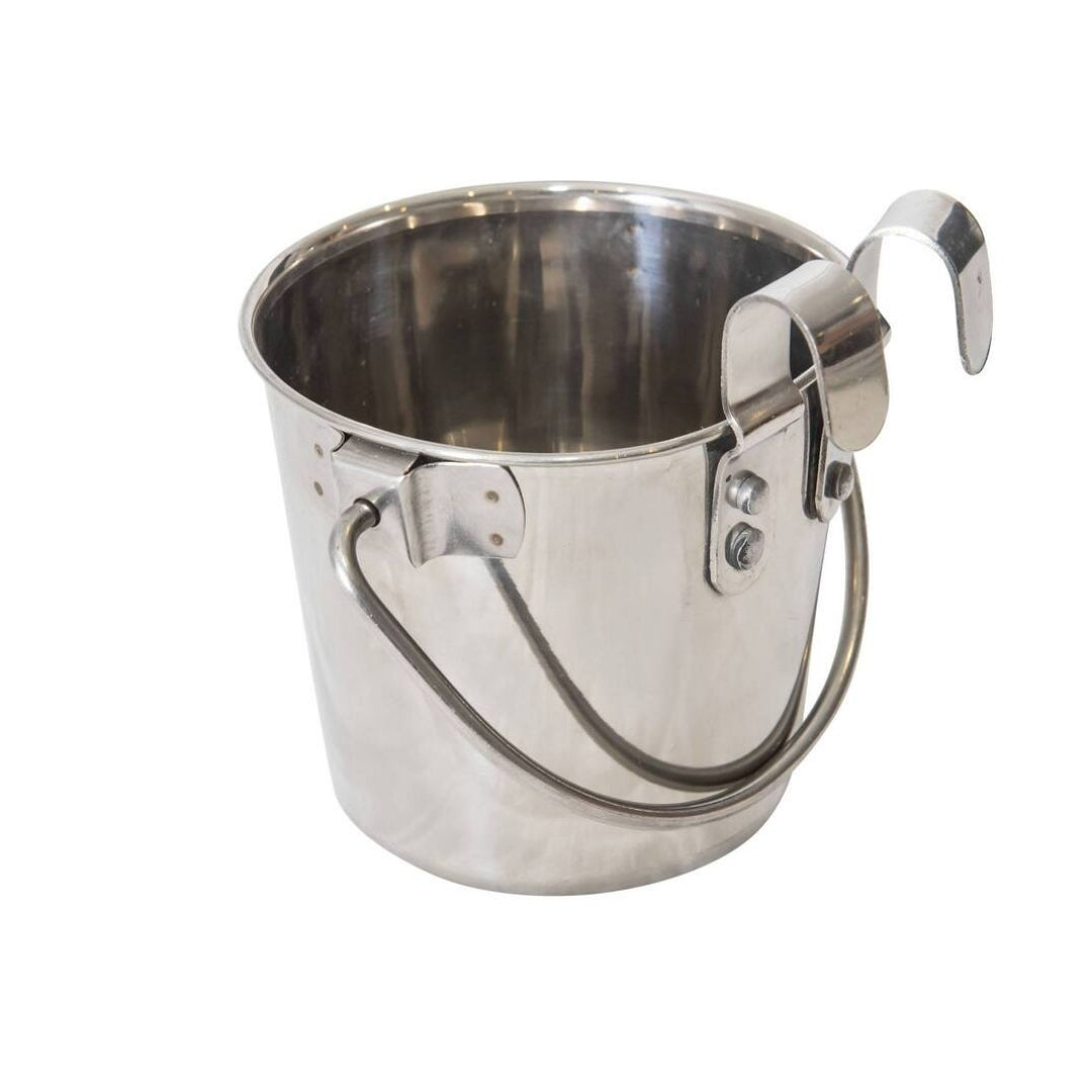 Heavy-Duty Flat Bucket with Hooks – 5.7L Capacity – Pet Bites