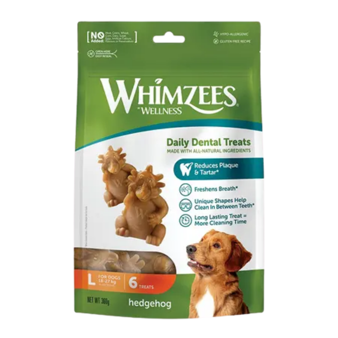 Whimzees Hedgehog L Value Bag - Dental Chews for Dogs – Pet Bites