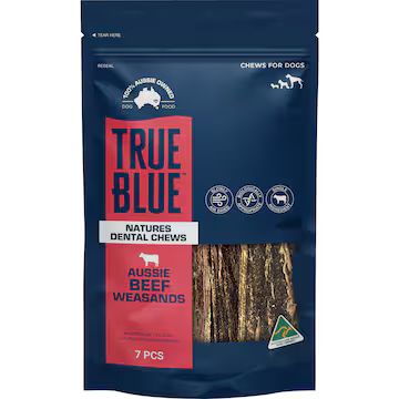 TRUE BLUE AUSSIE BEEF WEASANDS 7PK – Pet Bites