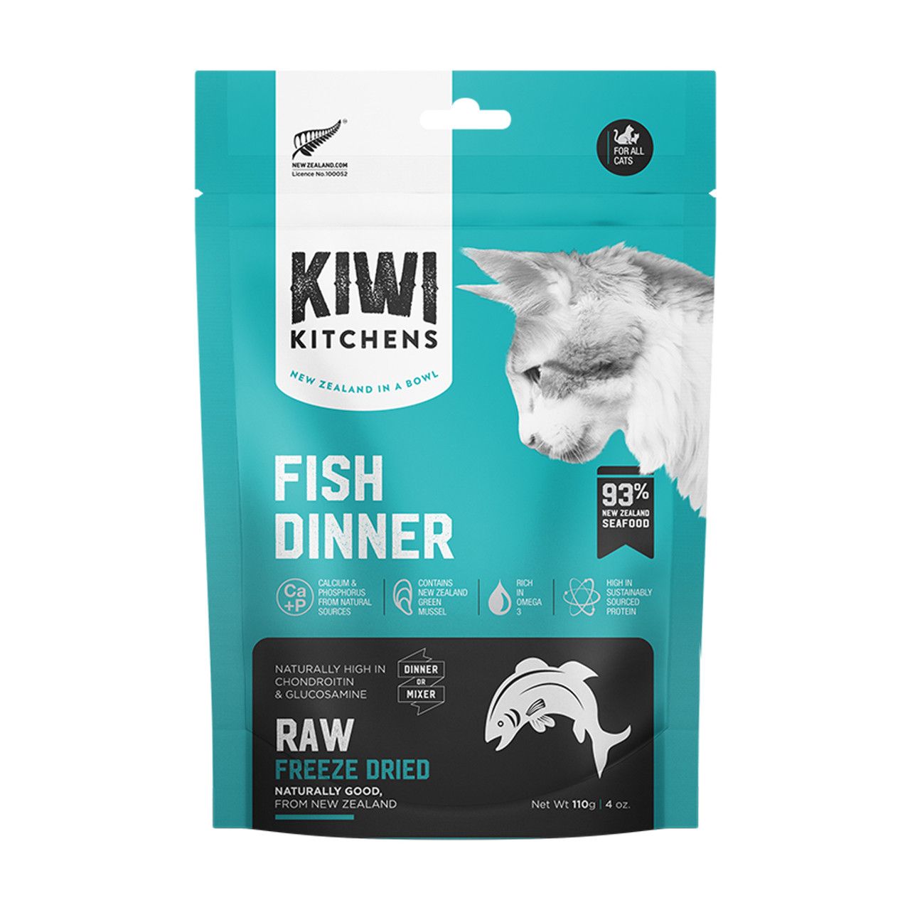Kiwi Kitchens Freeze Dried Fish Cat Dinner 110g| Pet Bites