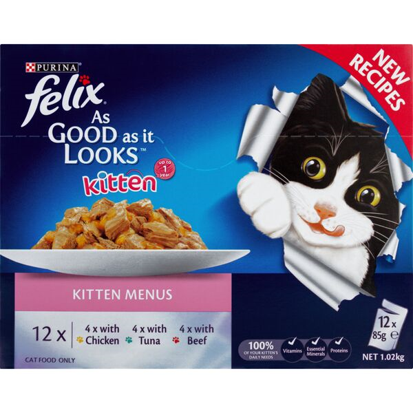 FELIX AGAIL GIJ KITTEN MENU 12X85G – Pet Bites